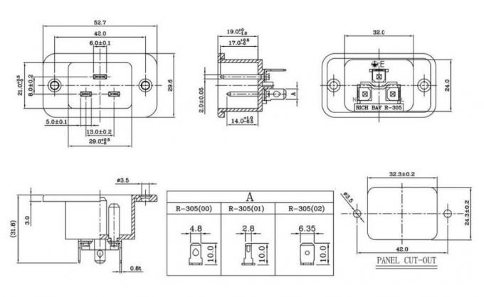 Screw Mounted Iec C20 Socket Male Female C19 Power Connector Socket