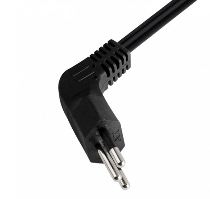C13 Brazil AC Power Cords Right Angle 90 Degree Power Plug Cable