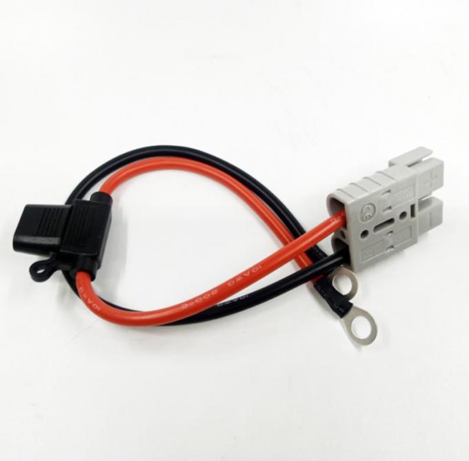 350mm Vehicle Custom Wire Harness Connector Terminal Cable 50A 600V