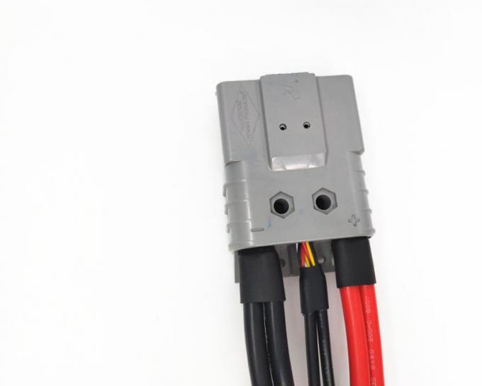 350mm Vehicle Custom Wire Harness Connector Terminal Cable 50A 600V