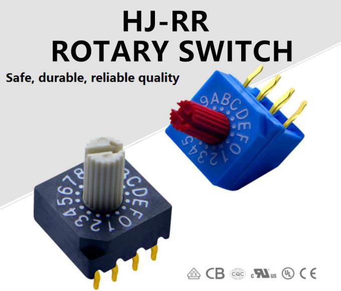 OEM / ODM Electronic Switches 16 Position Coded Rotary Switch 10x10mm