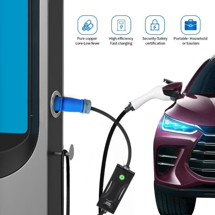 32A Home Portable EV Chargers J1772 Electric Car Charging Cable