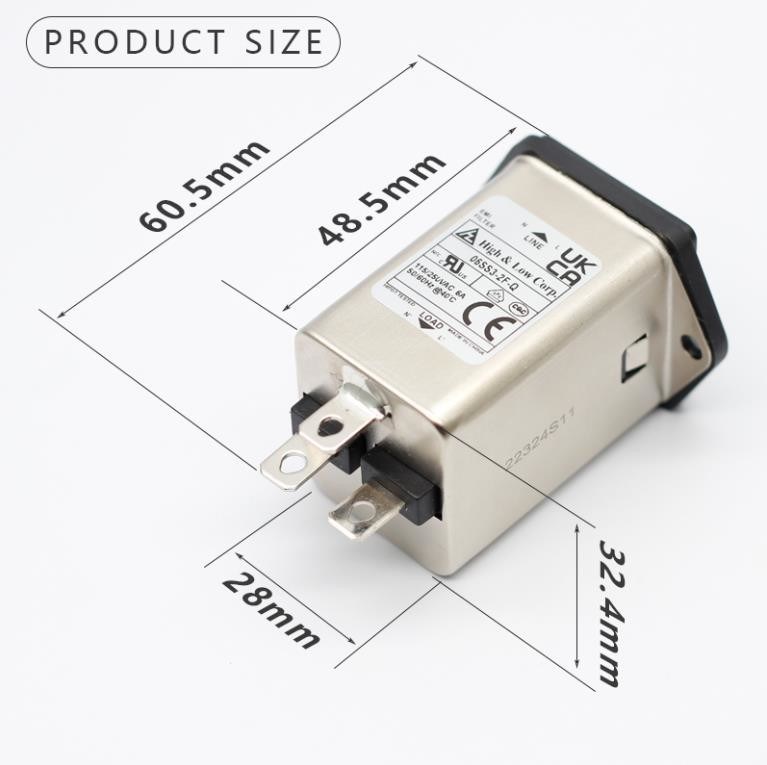6A C14 IEC Power Entry Module With Fuse Holder Power Filter Fast On ...