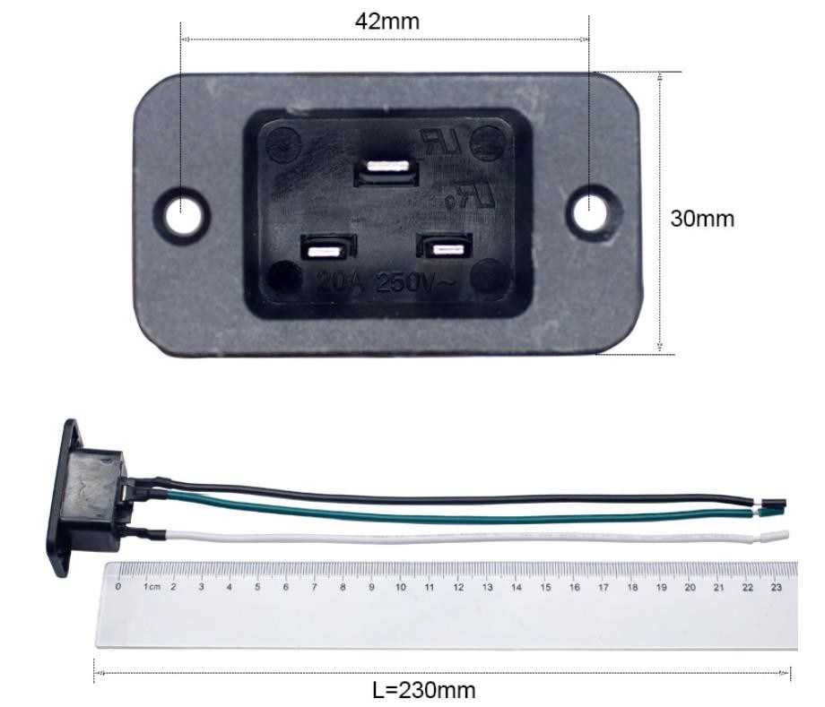 Screw Mounted IEC C20 Socket Male Female C19 Power Connector Socket