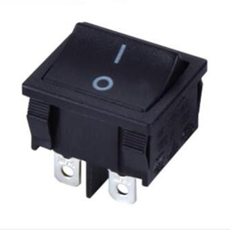 6A 250VAC 10A 125VAC Square Rocker Switch 4 PIN With Solder Terminal