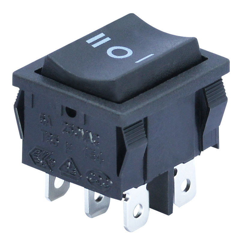6A 250VAC 10A 125VAC Square Rocker Switch 4 PIN With Solder Terminal