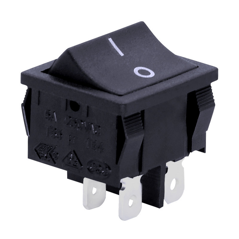 6A 250VAC 10A 125VAC Square Rocker Switch 4 PIN With Solder Terminal