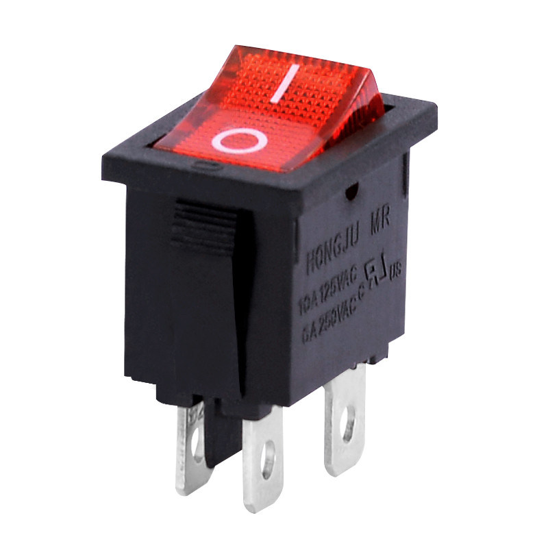 Illuminated DPST Rocker Switches 6A 250VAC 10A 125VAC 4 Terminals