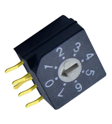 OEM / ODM Electronic Switches 16 Position Coded Rotary Switch 10x10mm