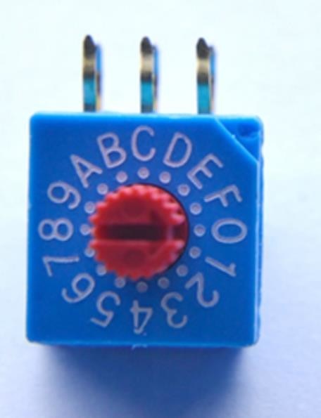 OEM / ODM Electronic Switches 16 Position Coded Rotary Switch 10x10mm