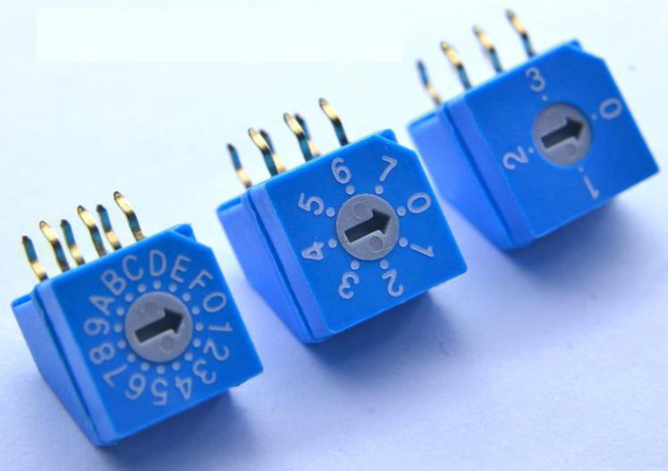 OEM / ODM Electronic Switches 16 Position Coded Rotary Switch 10x10mm