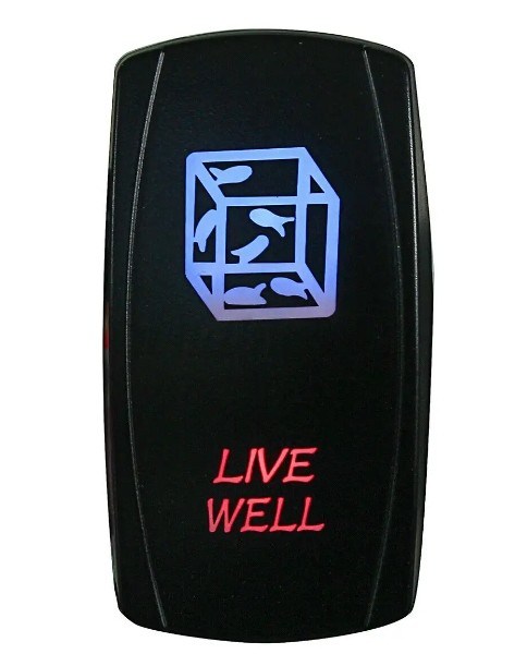 Blue LED 5 Pin Driving Lights Rocker Switch On-Off LED Light BAR 20A ...