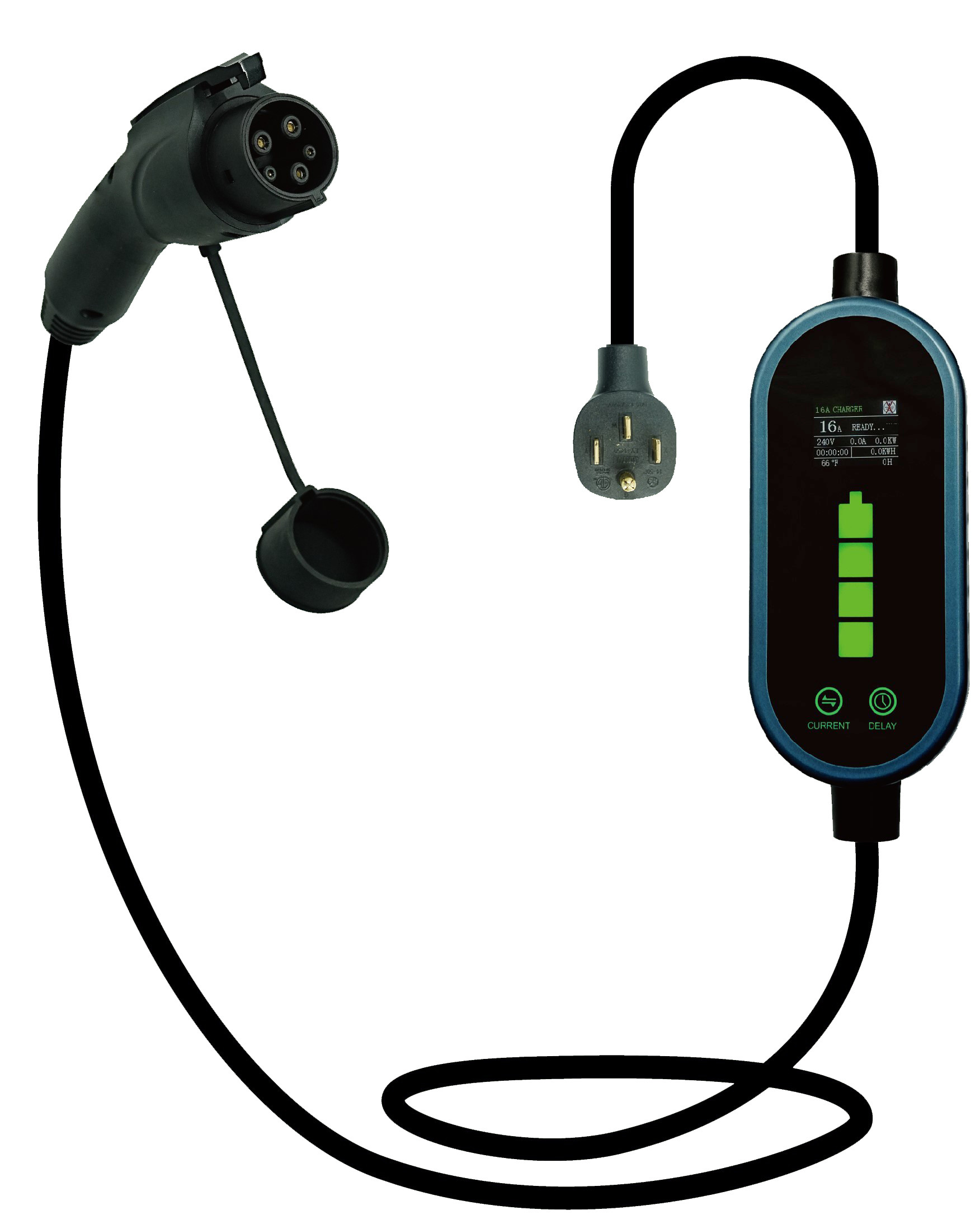 Portable EV Chargers 7KW Tpe Jacket IEC 62196 Type2 2.4 Quot LCD CE TUV ...